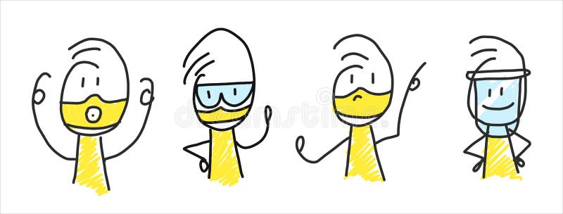 Stick Figures. Covid-19 Coronavirus. Vector. Stock Vector ...