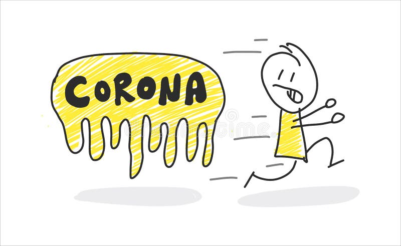 Stick Figures. Covid-19 Coronavirus. Vector. Stock Vector ...