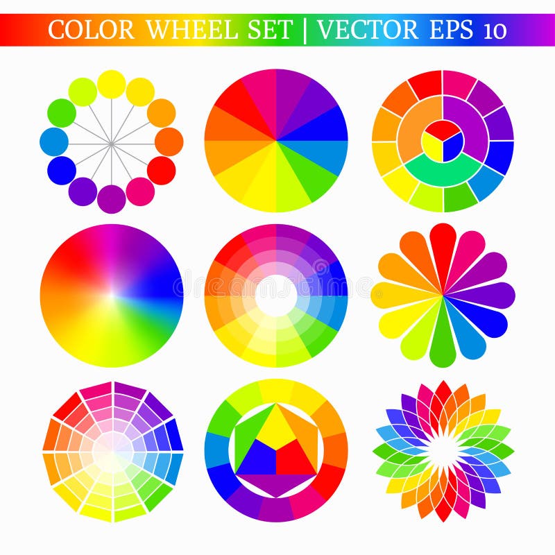 Color wheel chart stock vector. Illustration of circular - 157350172