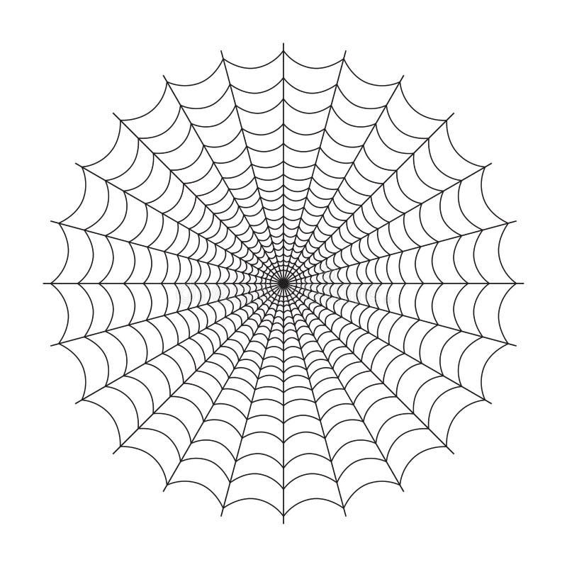 Simple spider web stock vector. Illustration of line - 188659455