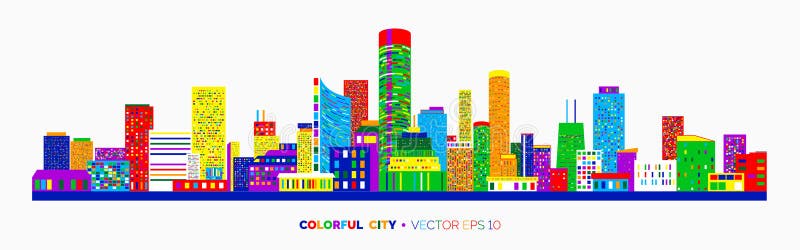 City scape outline stock vector. Illustration of district - 188664420