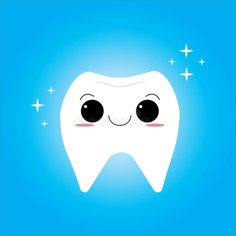 Graphical Vector Illustration of Sparkling Clean Teeth. Stock Vector ...