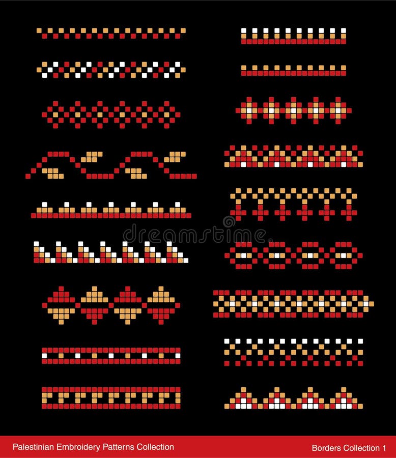 Palestinian Embroidery Motif. Stock Vector - Illustration of texture ...