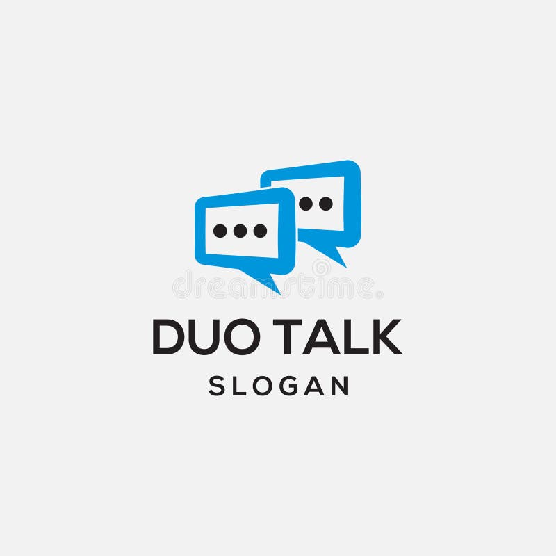 Duo Talk Logo Design Template - Vector Stock Vector - Illustration of ...