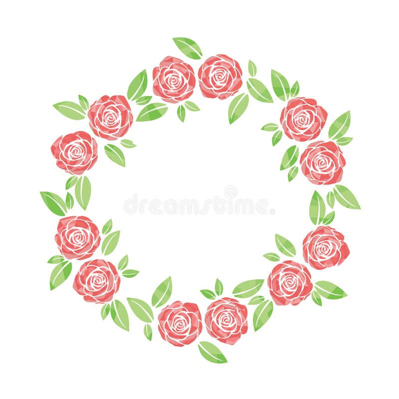 Pink Rose Decorative Frame and Border Vector Stock Image - Illustration ...