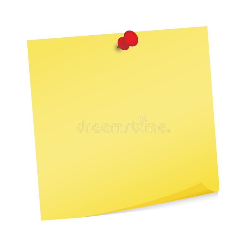 Adhesive Note Yellow Vector Isolated Illustration Stock Vector ...