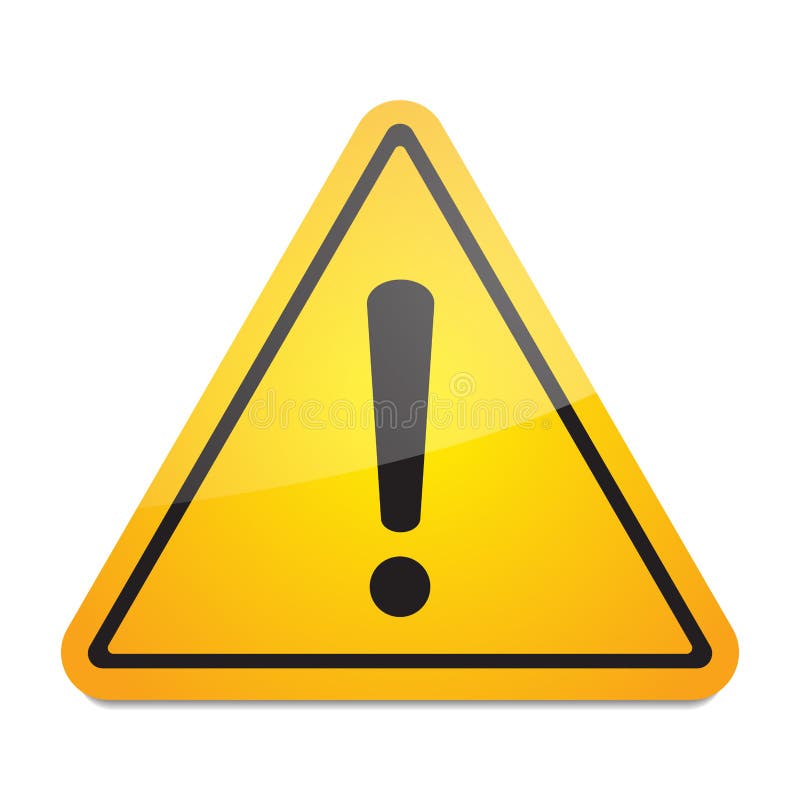 Exclamation Danger Sign Vector Isolated Illustration Stock Vector ...