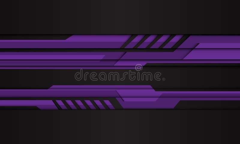 Abstract Purple Cyber Polygon on Black Design Modern Futuristic ...