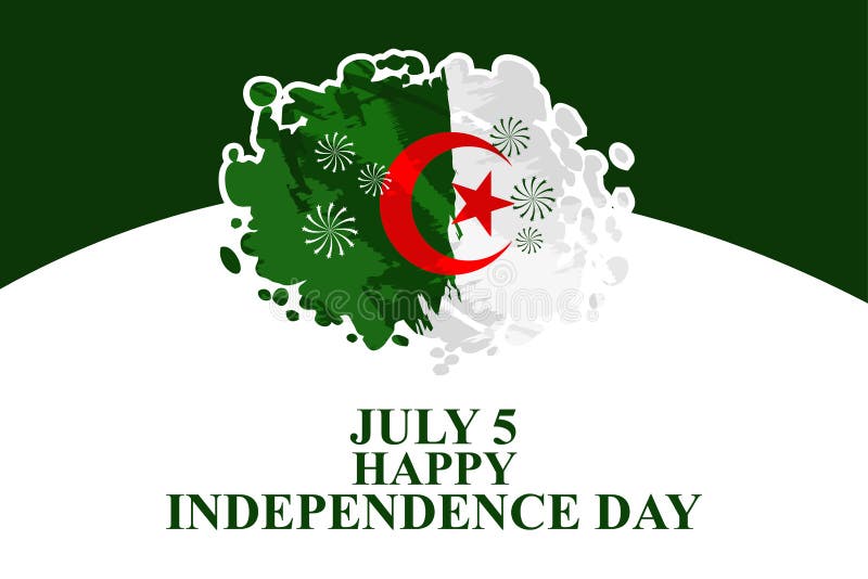 Fifth of July. Independence Day of Algeria Vector Illustration Stock ...
