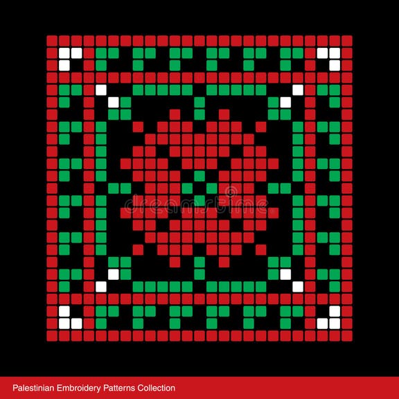 Traditional Palestinian Embroidery Patterns. Stock Vector ...