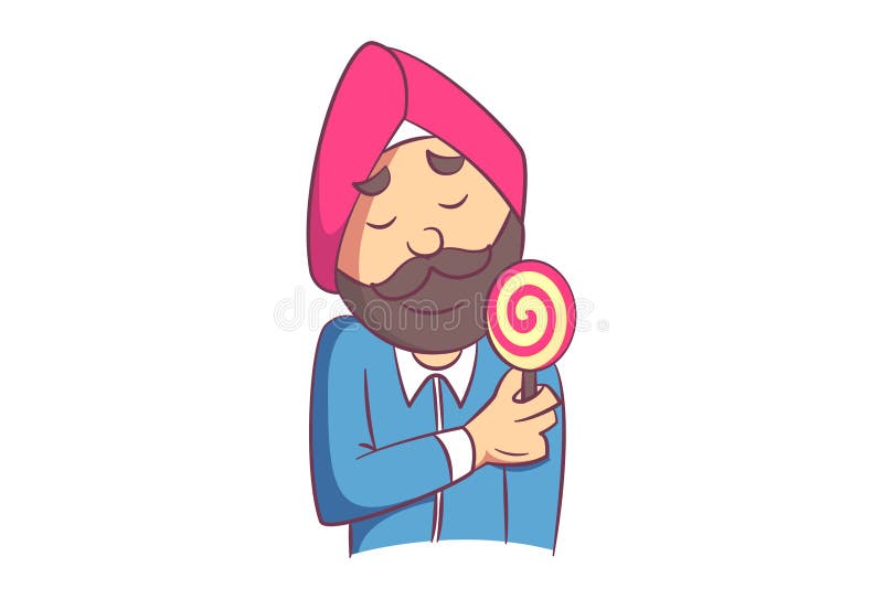 Vector Cartoon Illustration of Punjabi Man Stock Vector - Illustration ...