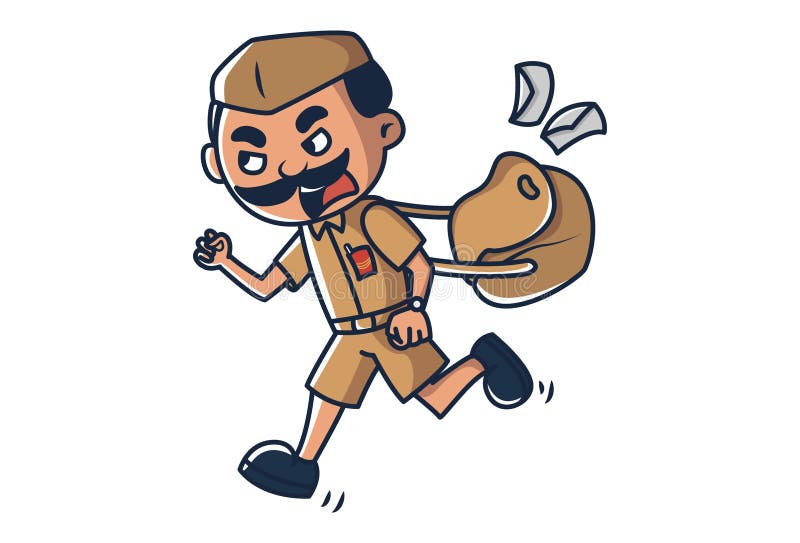 Cartoon Postman Running Stock Illustrations – 242 Cartoon Postman ...