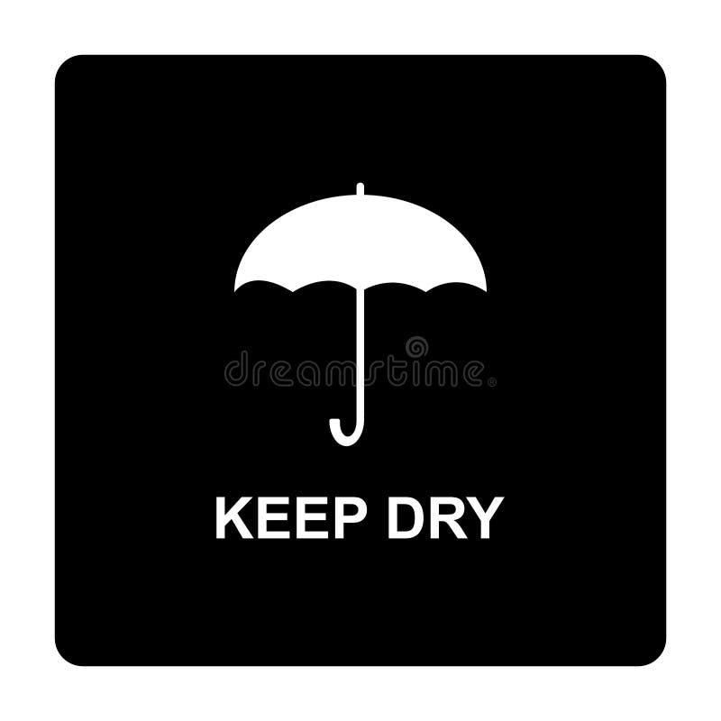 Keep dry - warning sign stock vector. Illustration of emblem - 10299240