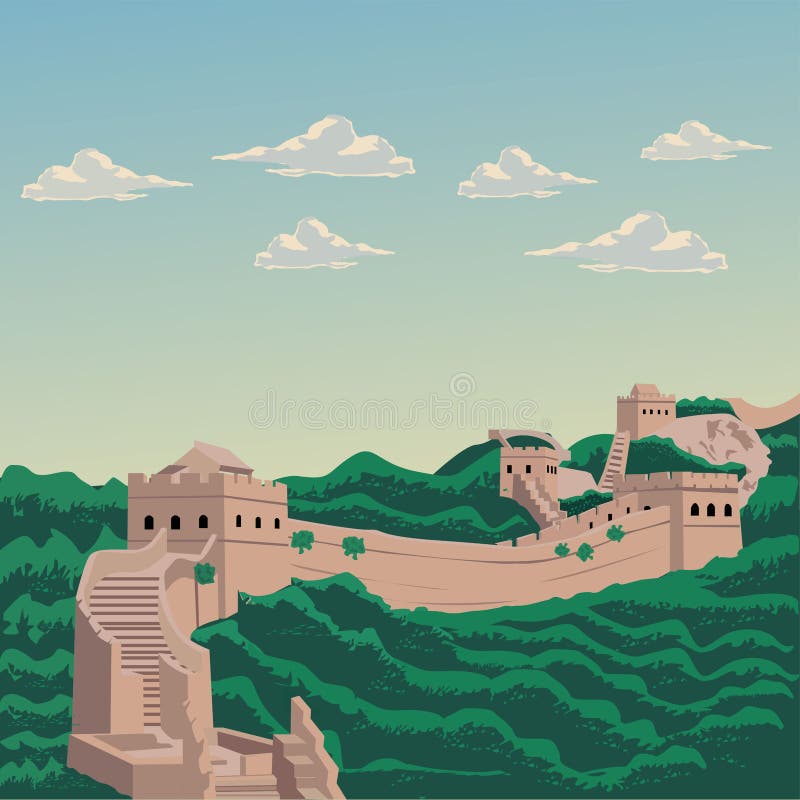 Cartoon Great Wall China Stock Illustrations – 184 Cartoon Great Wall ...