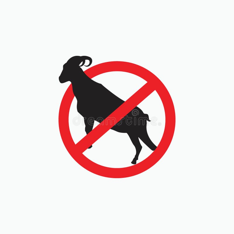 No Sheep Silhouette - Goat, Sheep, Lamb Logo Emblem or Button Icon ...