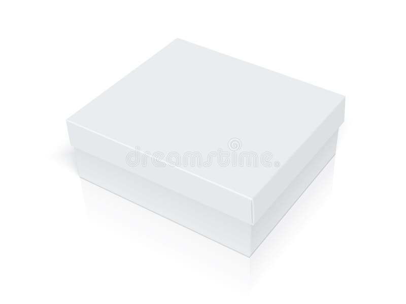 Open White Paper Box Isolated on White Background Stock Vector ...