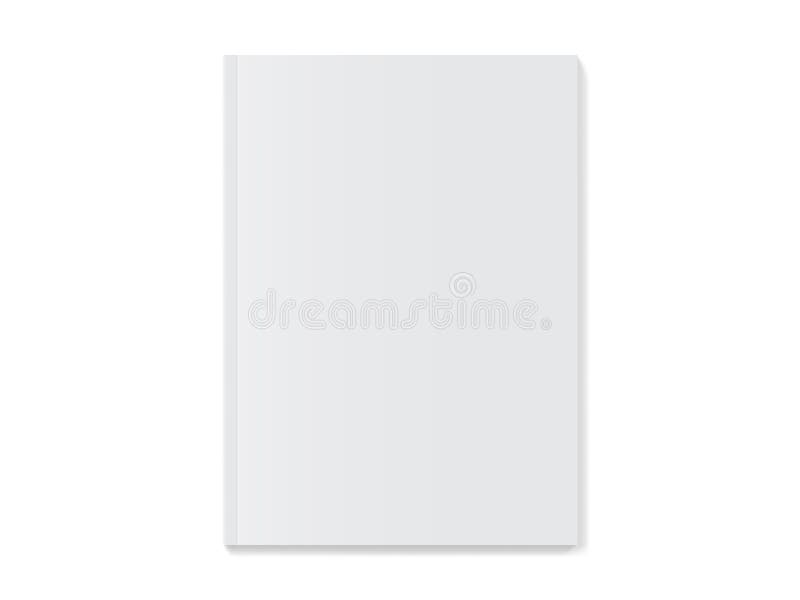 White Magazine on White Background Mock Up Vector Stock Vector ...