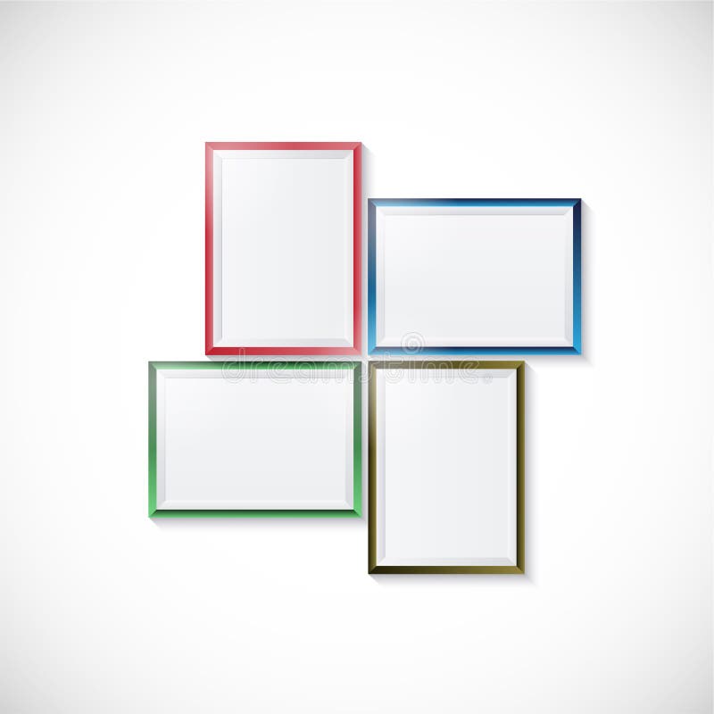 Blank Picture Frame Template Set. Stock Vector - Illustration of poster ...