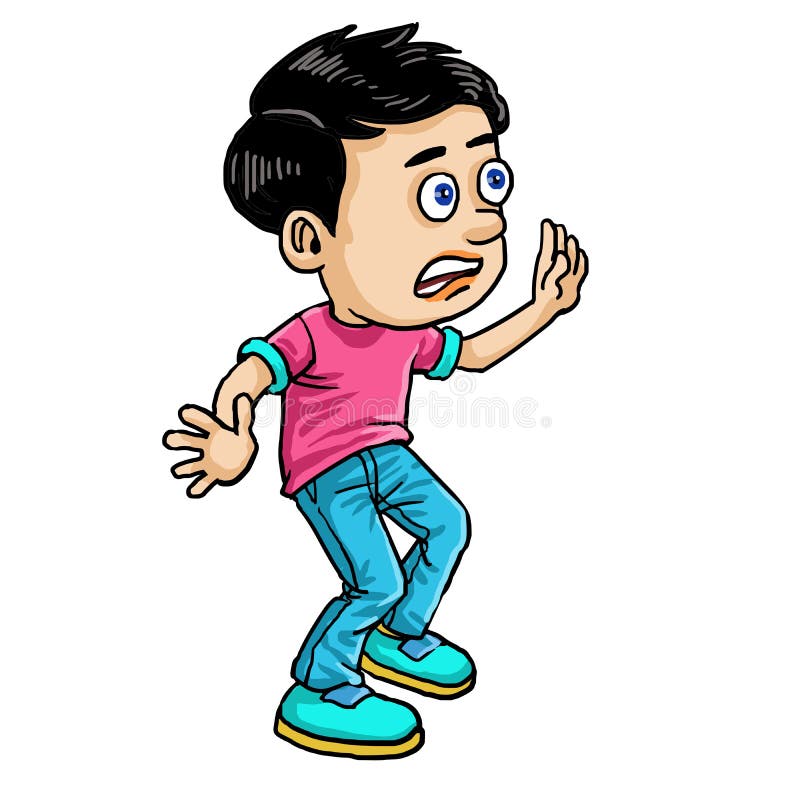 Cartoon a Shocking Boy Expression Stock Vector - Illustration of ...