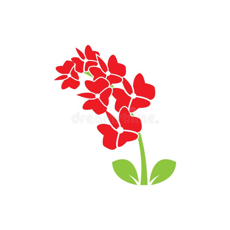 Red Flower Icon Vector Illustration Stock Vector - Illustration of ...