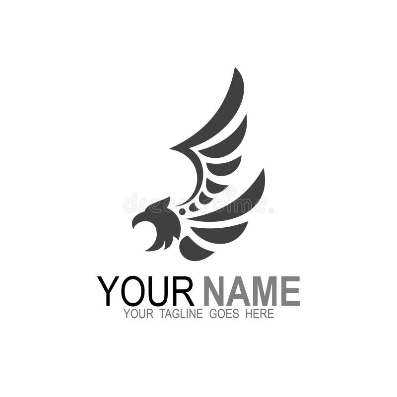 Falcon Logo, Strength Symbol by Symbolizing an Eagle, Eagle Fly Icon ...