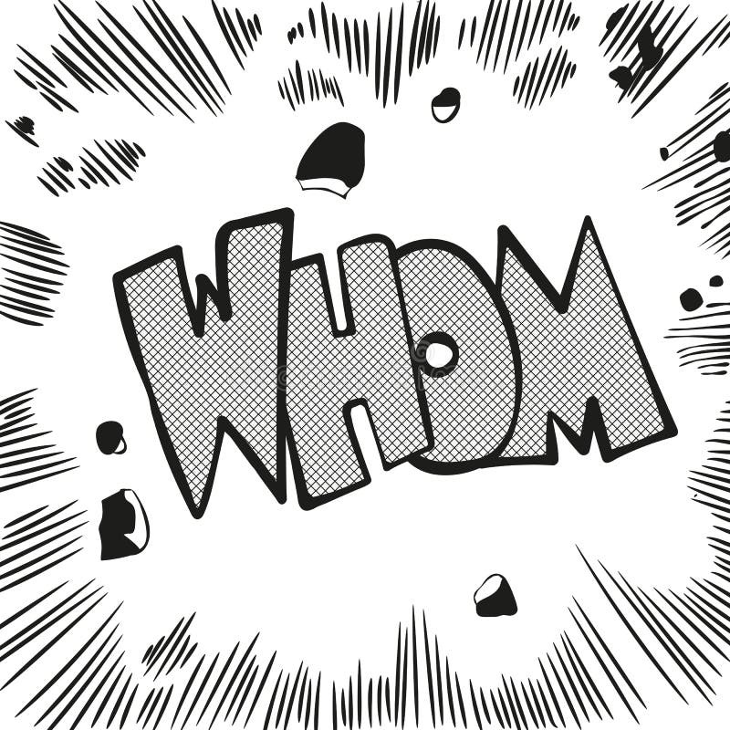 WHOM! Lettering Comics Style Stock Vector - Illustration of cartoon ...