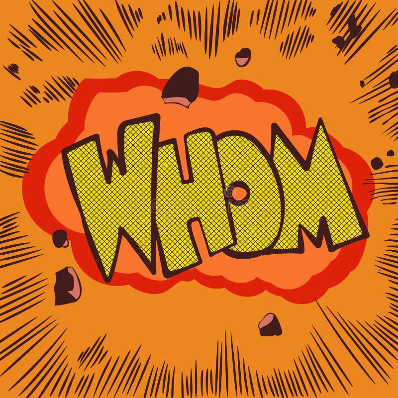 WHOM! Lettering Comics Style Stock Vector - Illustration of symbol ...