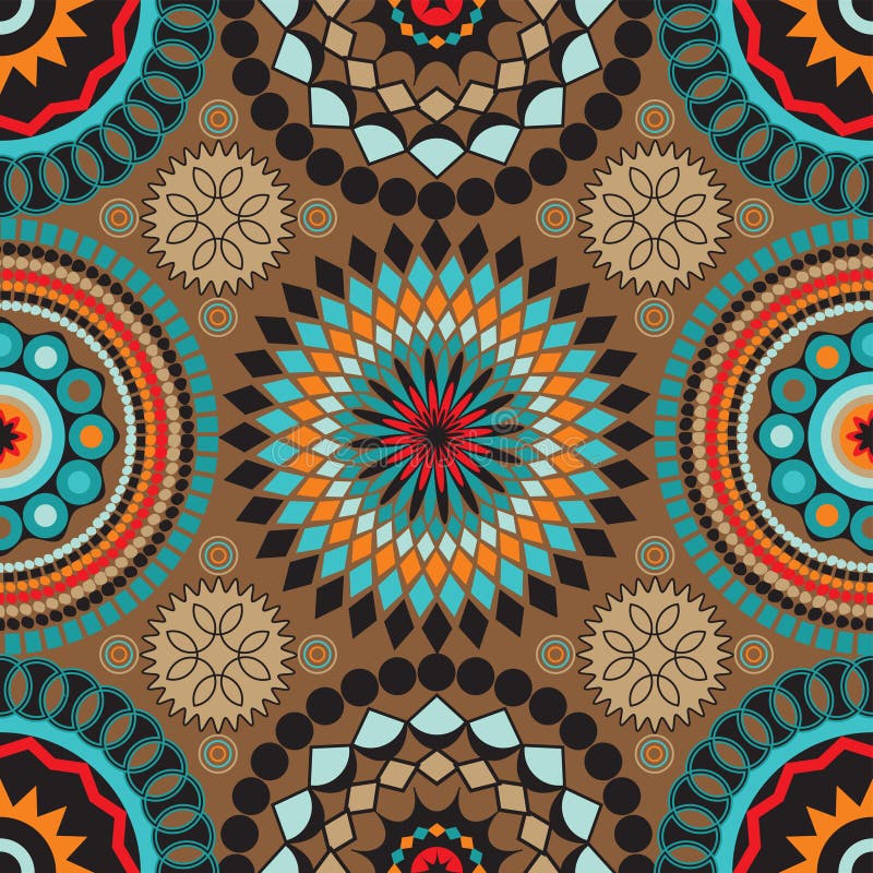 Seamless African Ethnic Color Design Print Stock Vector - Illustration ...