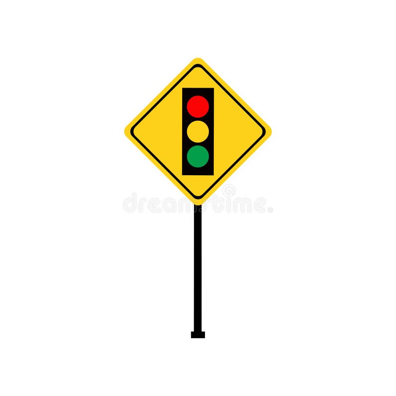 Traffic Signal Symbol Sign. Stop Ahead Signs Traffic Light Ahead ...