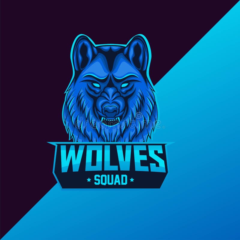 Wolves mascot logo design. stock vector. Illustration of editable ...