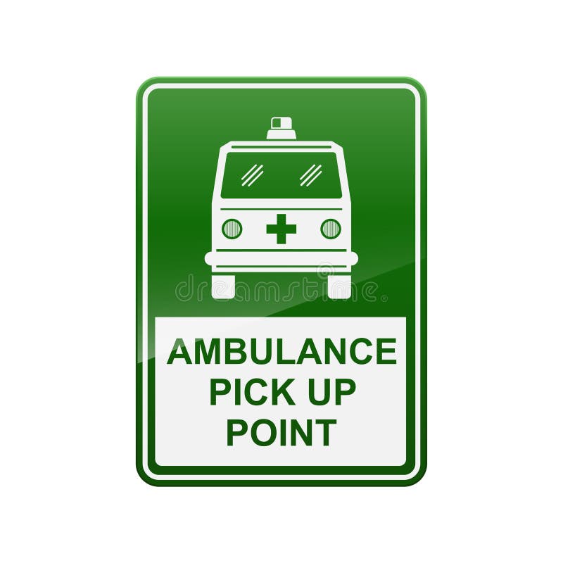 Ambulance Pick Up Point Symbol Sign,Vector Illustration, Isolate on ...