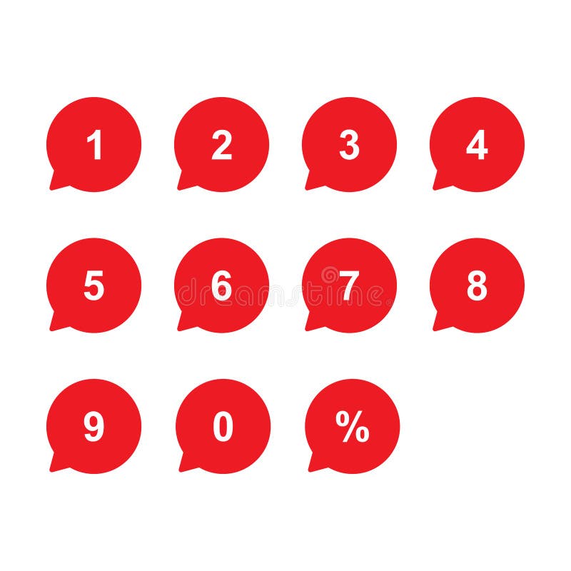 Numbers Set Icon Isolated Icon Stock Vector - Illustration of numbers ...