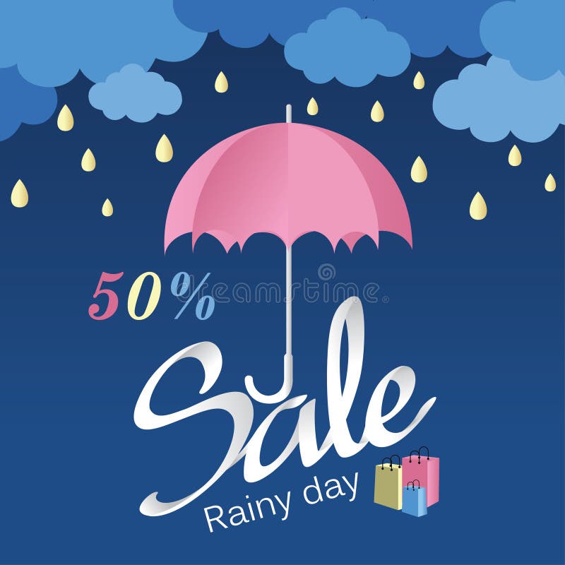 Rainy Season Promotions, Sale, Abstract Background Stock Vector ...