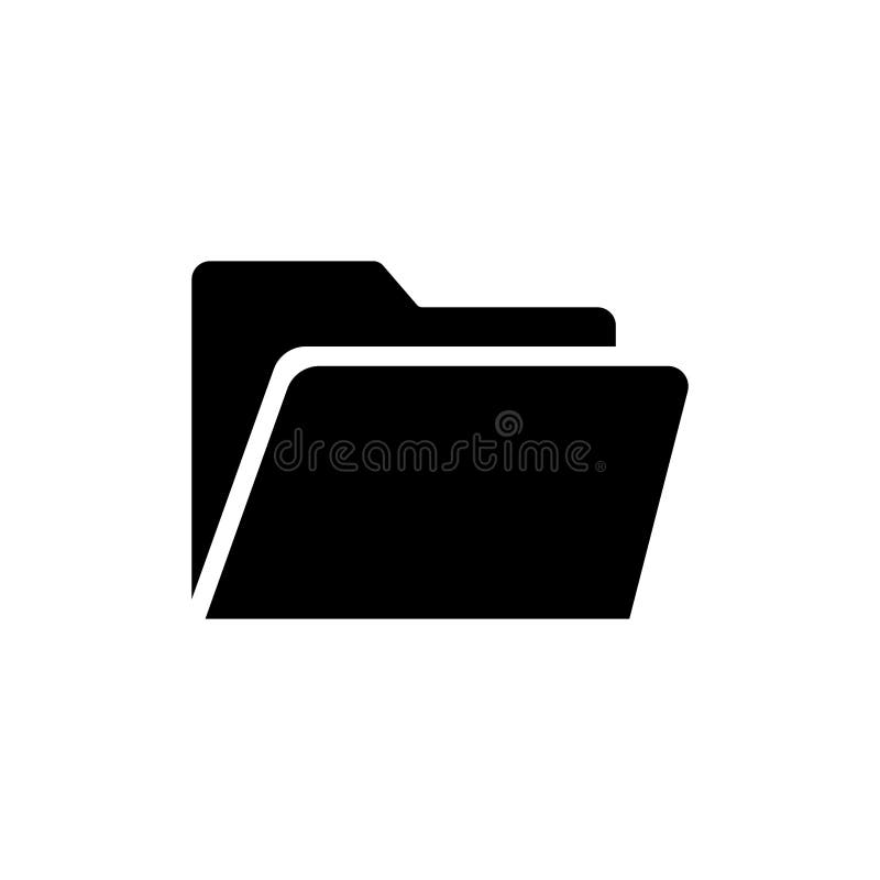 Computer Folder Open Button Vector Stock Vector - Illustration of ...