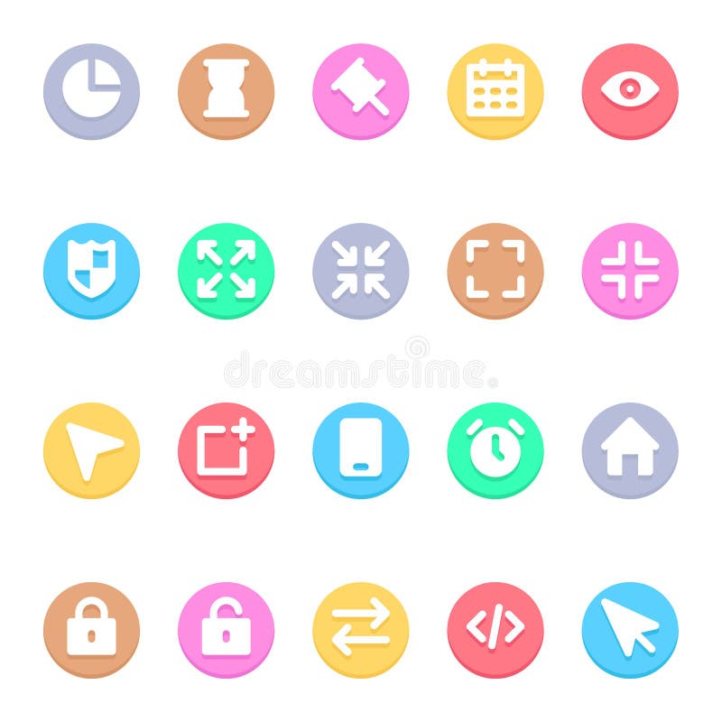 User Interface - 20 Icons Image. Stock Vector - Illustration of chart ...