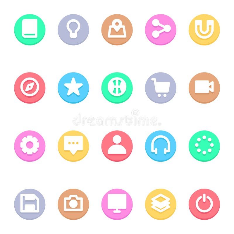 User Interface - 20 Icons Image. Stock Vector - Illustration of cart ...
