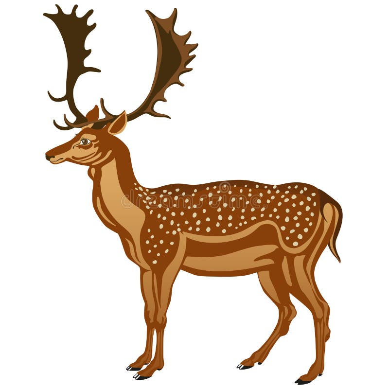 Deer Vector Flat Styled Image. Vector Image Stock Vector - Illustration ...