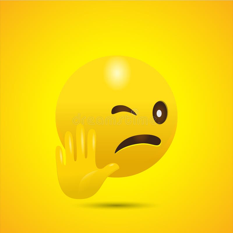 Refuse emoticon stock vector. Illustration of comic, cartoon - 37540068