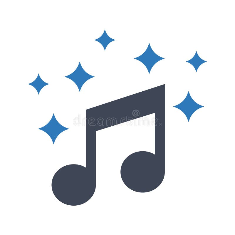 Music Sign Flat Vector Icon Stock Illustration - Illustration of ...