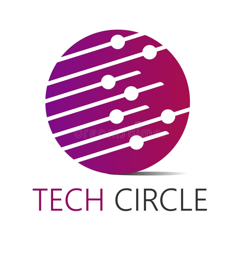 Tech Circle Logo Template Design for Technology or Security Stock ...
