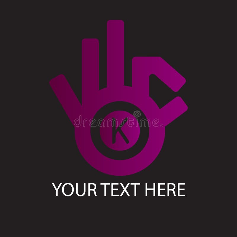 3d Letter Mark Purple Logo Design `OK` Stock Vector - Illustration of ...