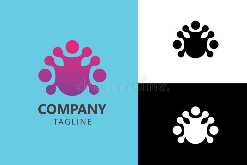 Abstract Community and Technology Logo Design Stock Vector ...