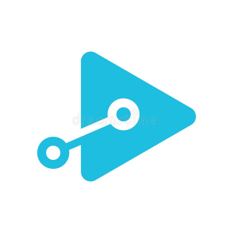 Triangle Technology Icon. Video Digital Logo Design Template Stock ...