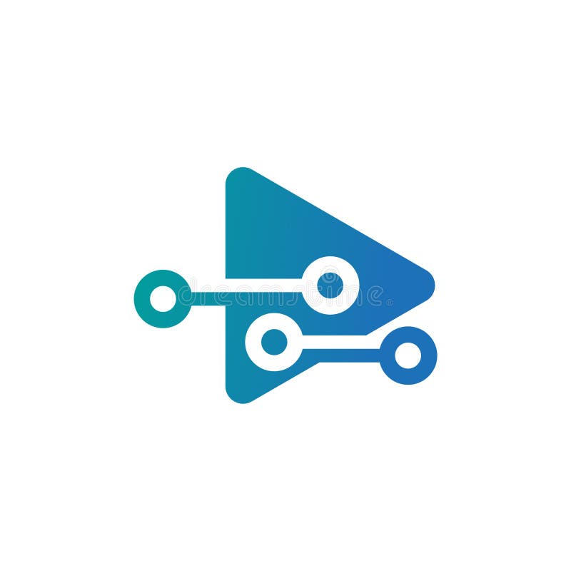 Video Digital Logo Design Template. Triangle Technology Icon Stock ...