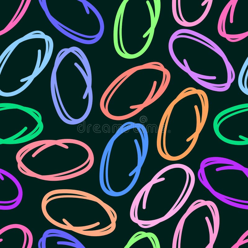 Colorful Rounded Pattern, Seamless Abstract Circles Pattern, Vector ...