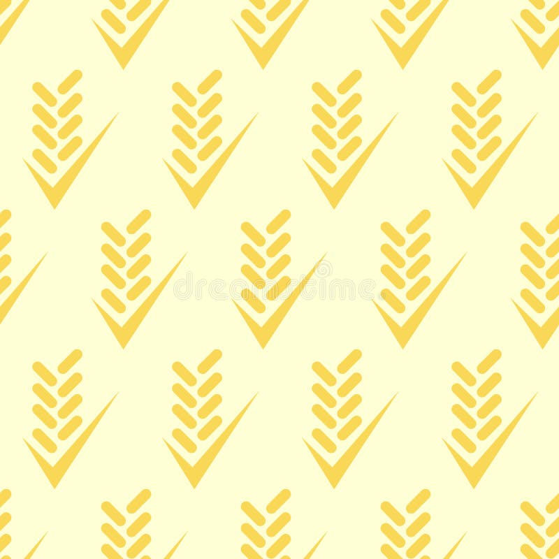Seamless Simple Wheats Pattern, Vector Illustration EPS 10. Stock ...