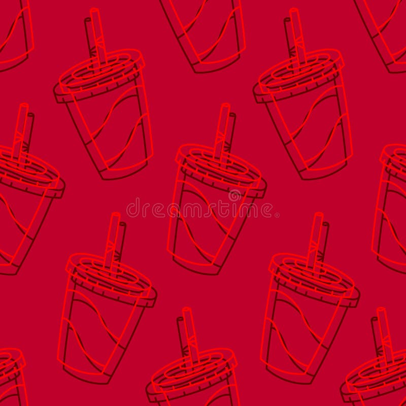 Seamless Soda Pattern, Soda Doodle Pattern, Vector Illustration EPS 10 ...