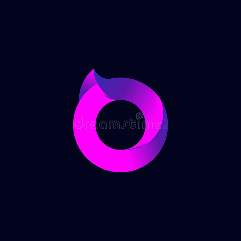 O Letter Logo Design Modern Icon Vector Cool Sea Blue Color Stock ...