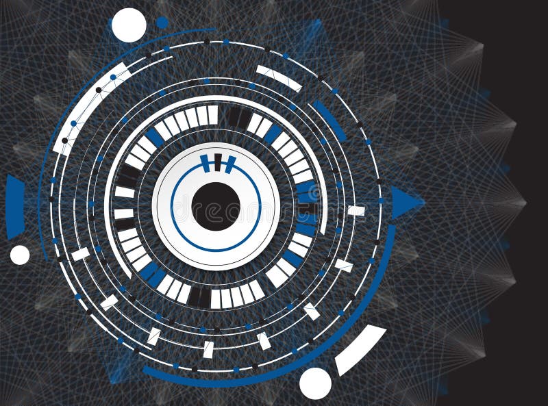 Abstract Lights Wave Modern Circle Pattern Technology Background. Stock ...