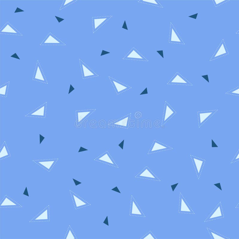 Blue Triangles on Light Blue Background Seamless Vector Illustration ...